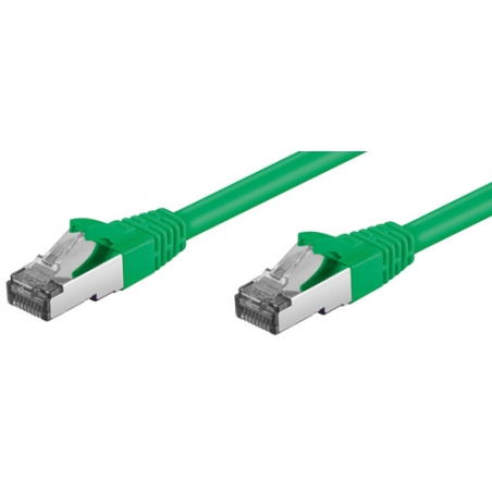 Câble réseau Ethernet (RJ45) vert catégorie 6A S/FTP